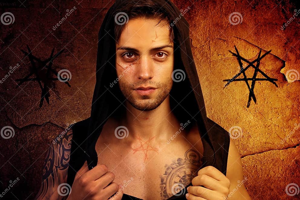 Man possessed by a demon stock photo. Image of evil, isolated - 46748164