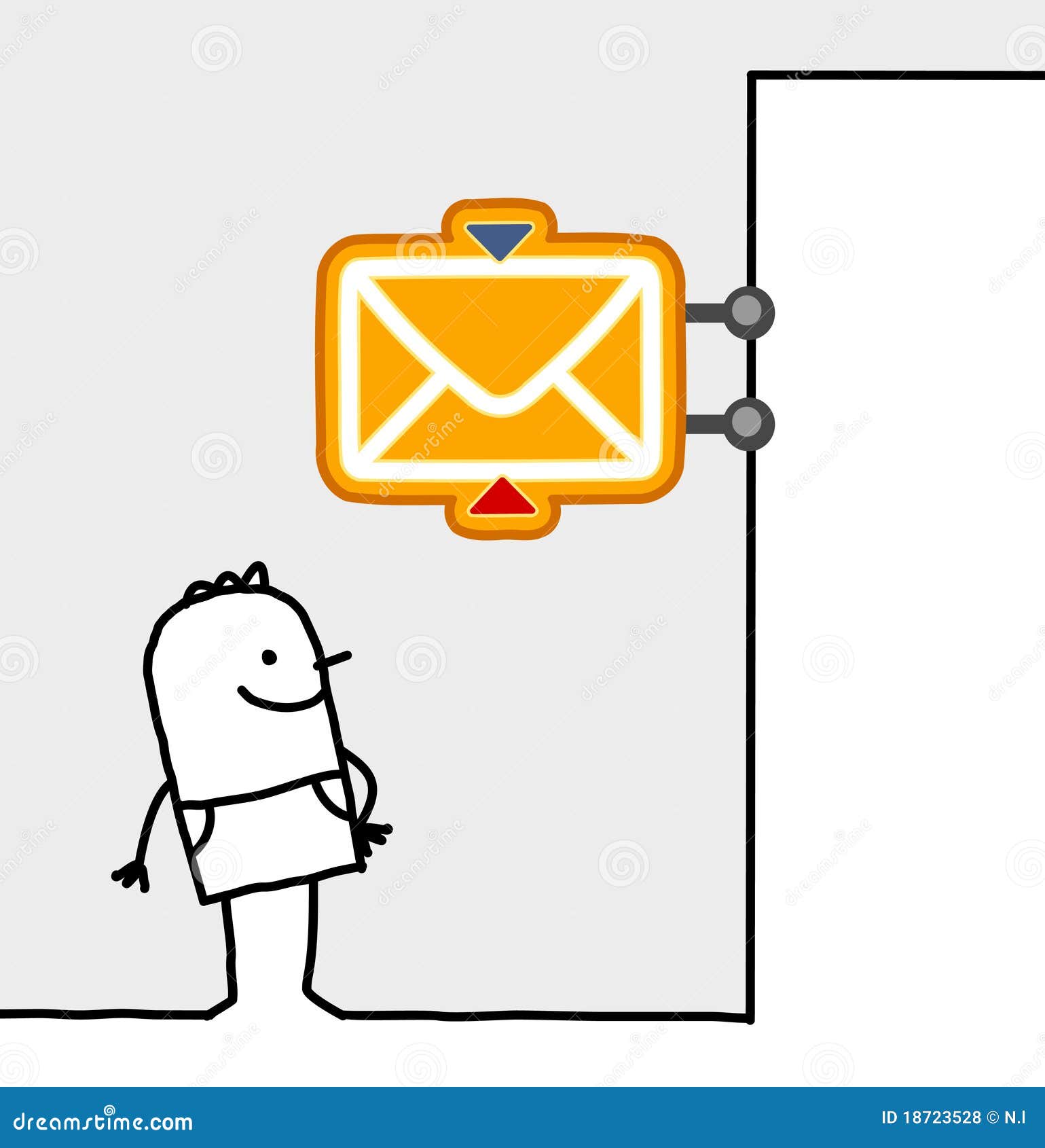 Post Office Workers And Clients Set. People Receiving And Sending Mail ...