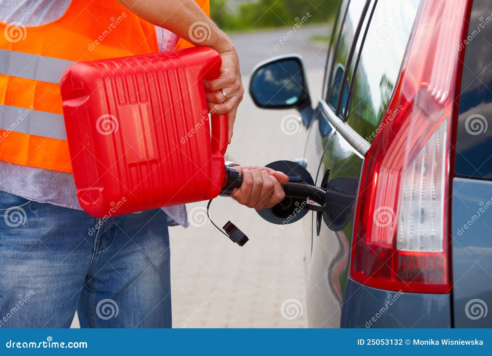 Man pouring fuel stock photo. Image of empty, damaged - 25053132