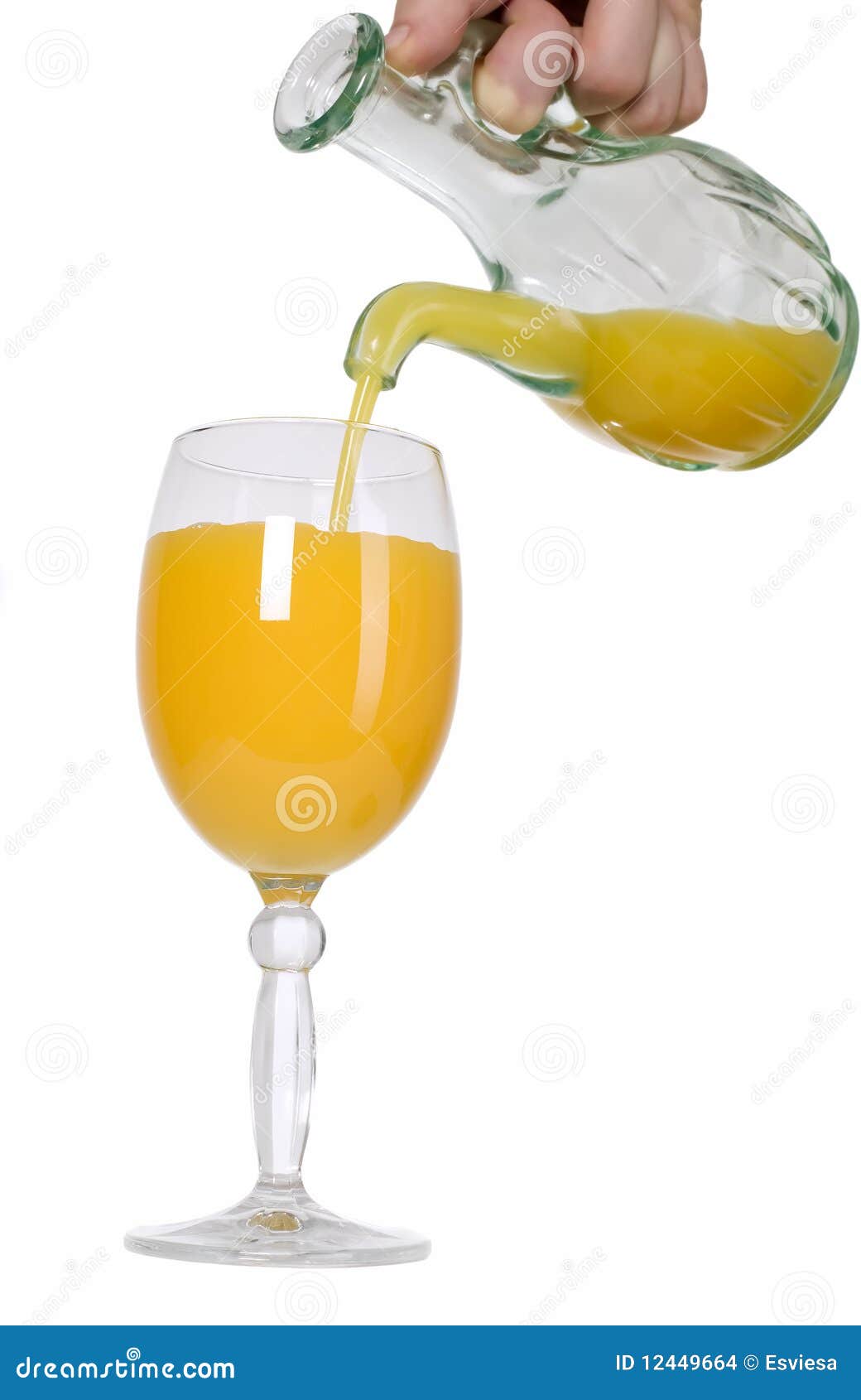 Man is Pouring Orange Juice Stock Photo - Image of hand, healthy: 12449664