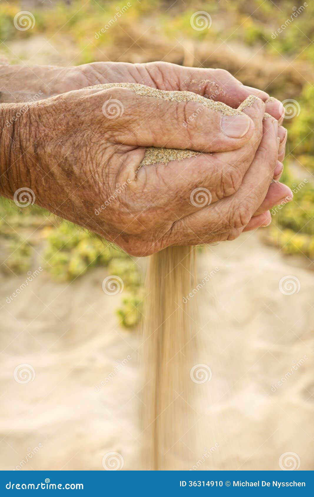 Man Pouring Sand Time Concept Stock Photo - Image of young, skin: 36314910