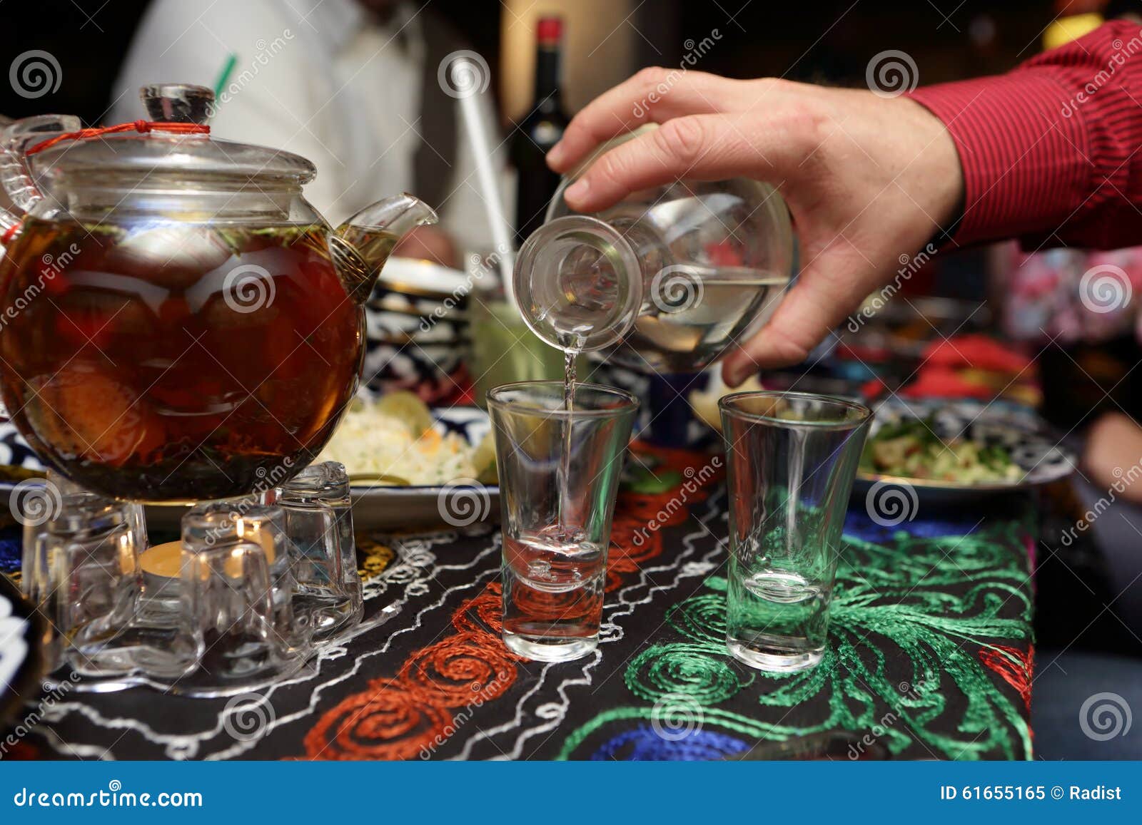 Man pouring vodka stock image. Image of indoor, pour - 61655165