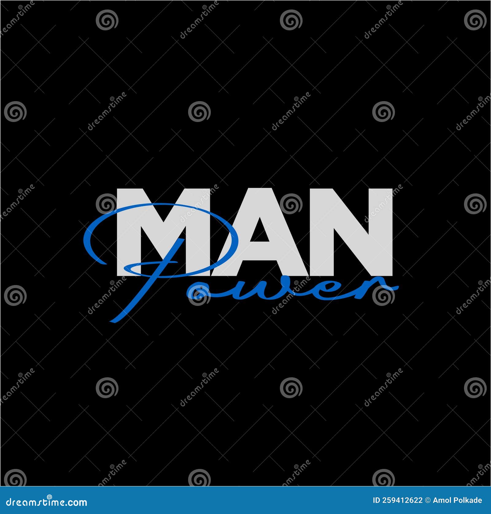 Man Power Vector Calligraphy. Man Power Typography Unit Stock Vector ...
