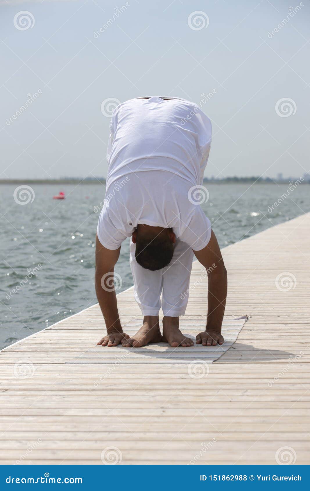 Man Practice Yoga on the Beach at Sunset Stock Photo - Image of balance ...