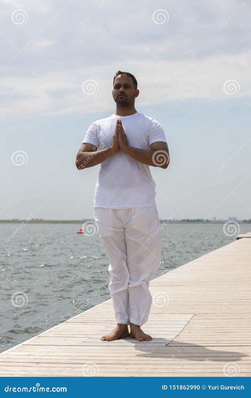 Man Practice Yoga on the Beach at Sunset Stock Photo - Image of ...