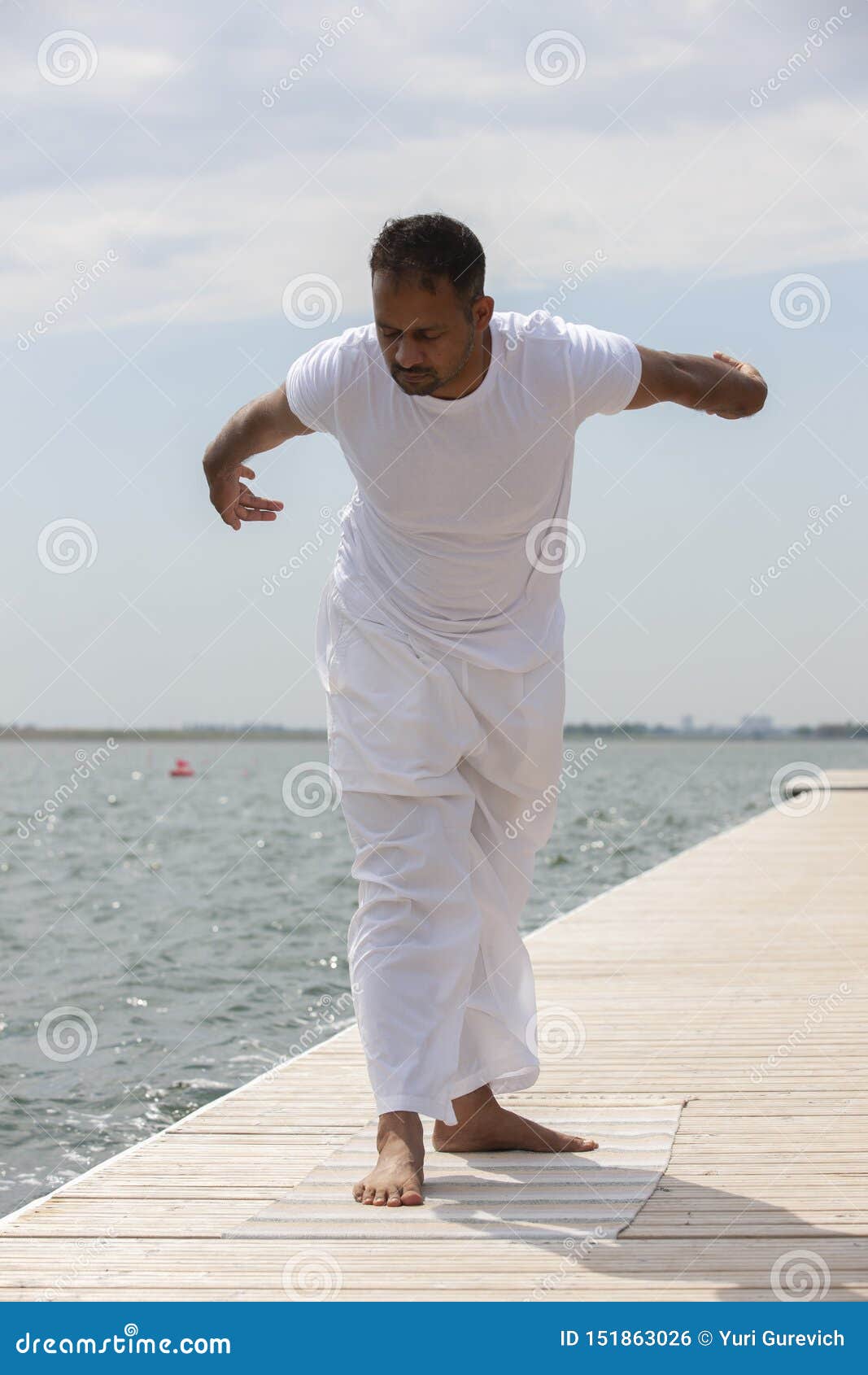 Man Practice Yoga on the Beach at Sunset Stock Photo - Image of ...