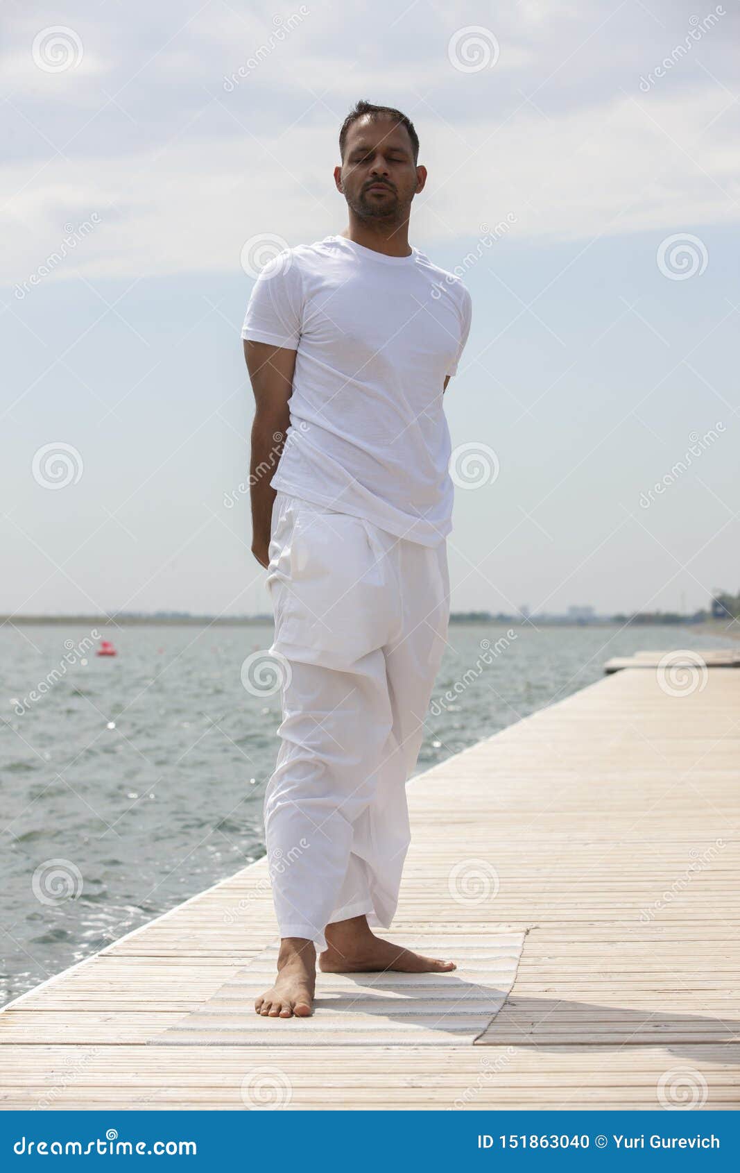 Man Practice Yoga on the Beach at Sunset Stock Photo - Image of sport ...