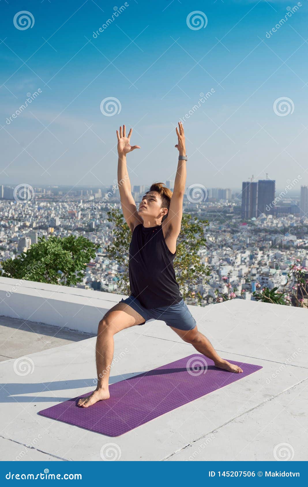 Man Practicing Advanced Yoga. a Series of Yoga Poses Stock Photo ...