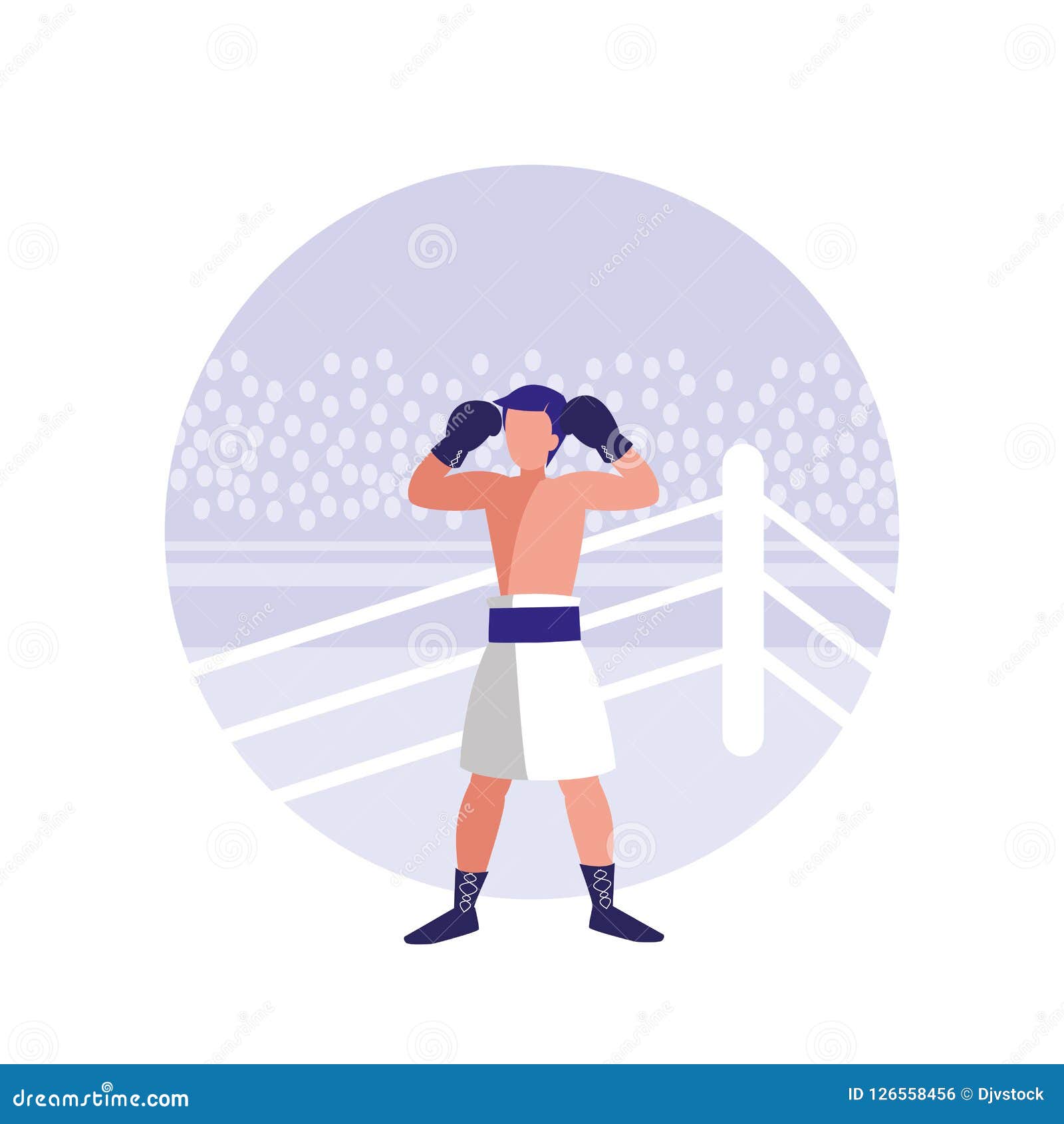 Man Practicing Boxing Avatar Character Stock Vector - Illustration of ...