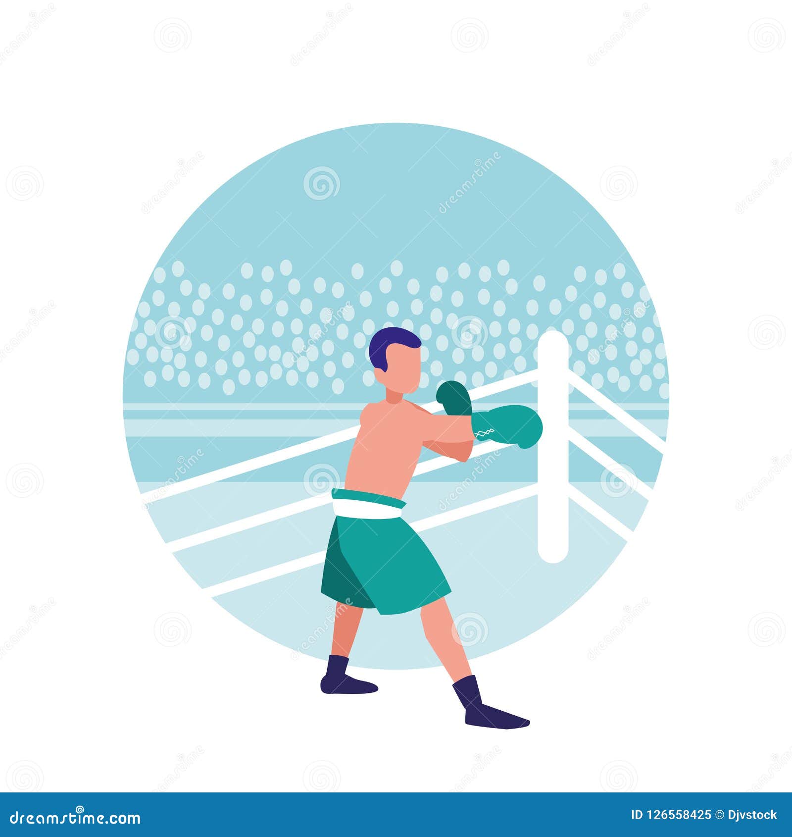 Man Practicing Boxing Avatar Character Stock Vector - Illustration of ...
