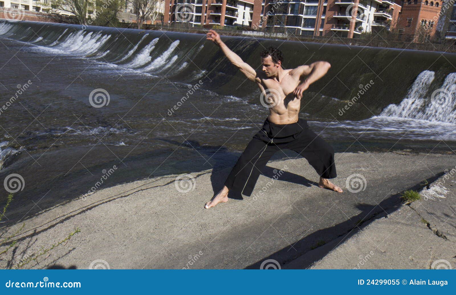 Man Practicing Martial Arts . Stock Image - Image of karate, good: 24299055