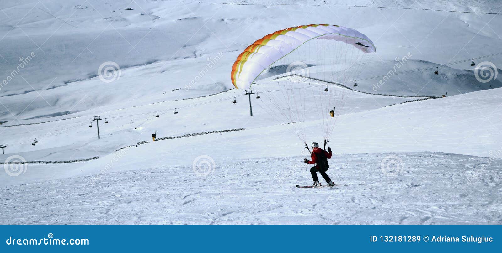 Speedflying stock image. Image of hill, paraglide, lifestyle - 132181289