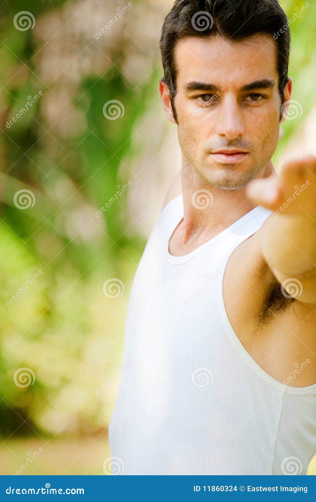 Man Practicing Yoga stock photo. Image of meditation - 11860324