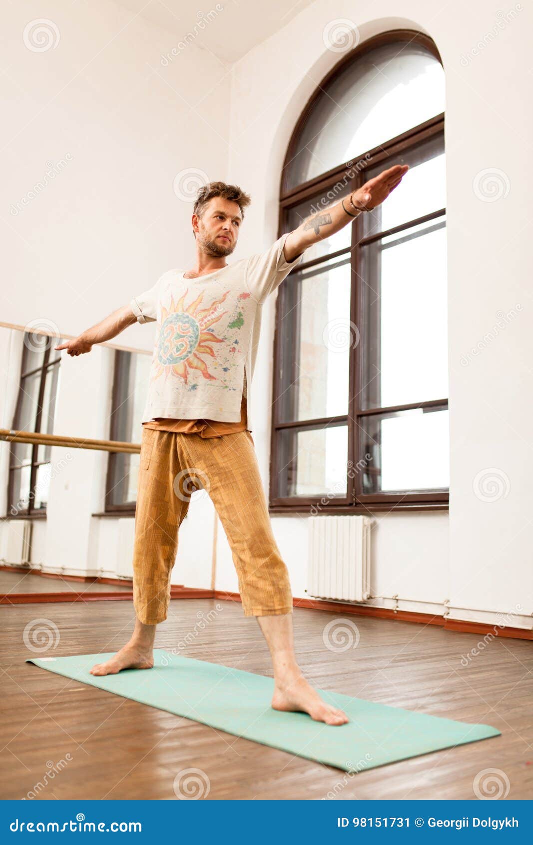 Man practicing yoga stock image. Image of activity, sign - 98151731