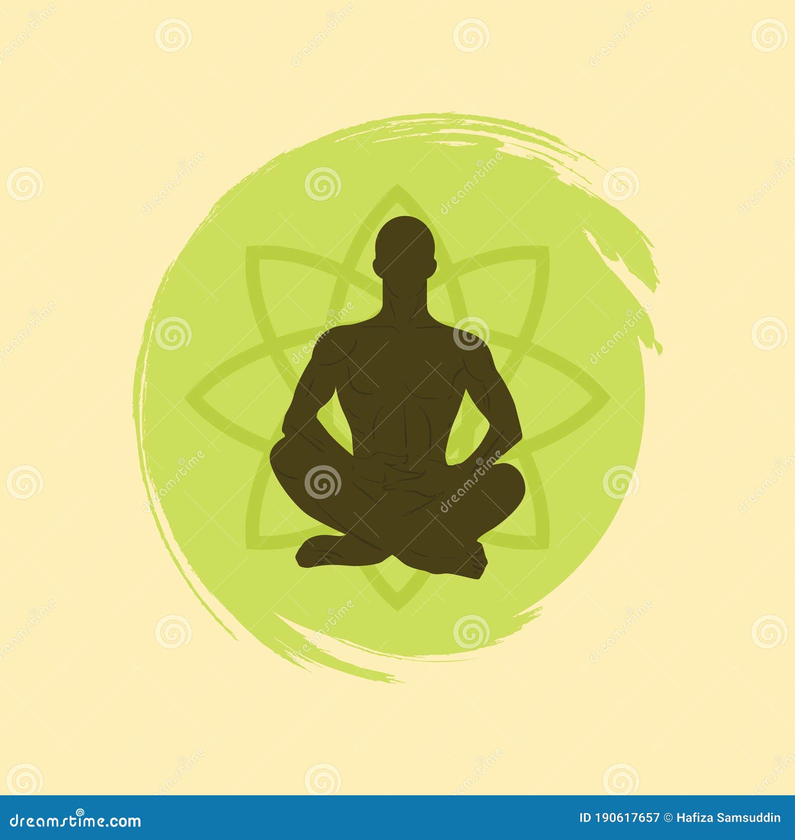 Half Lotus Tree Pose. Vector Illustration Decorative Design ...