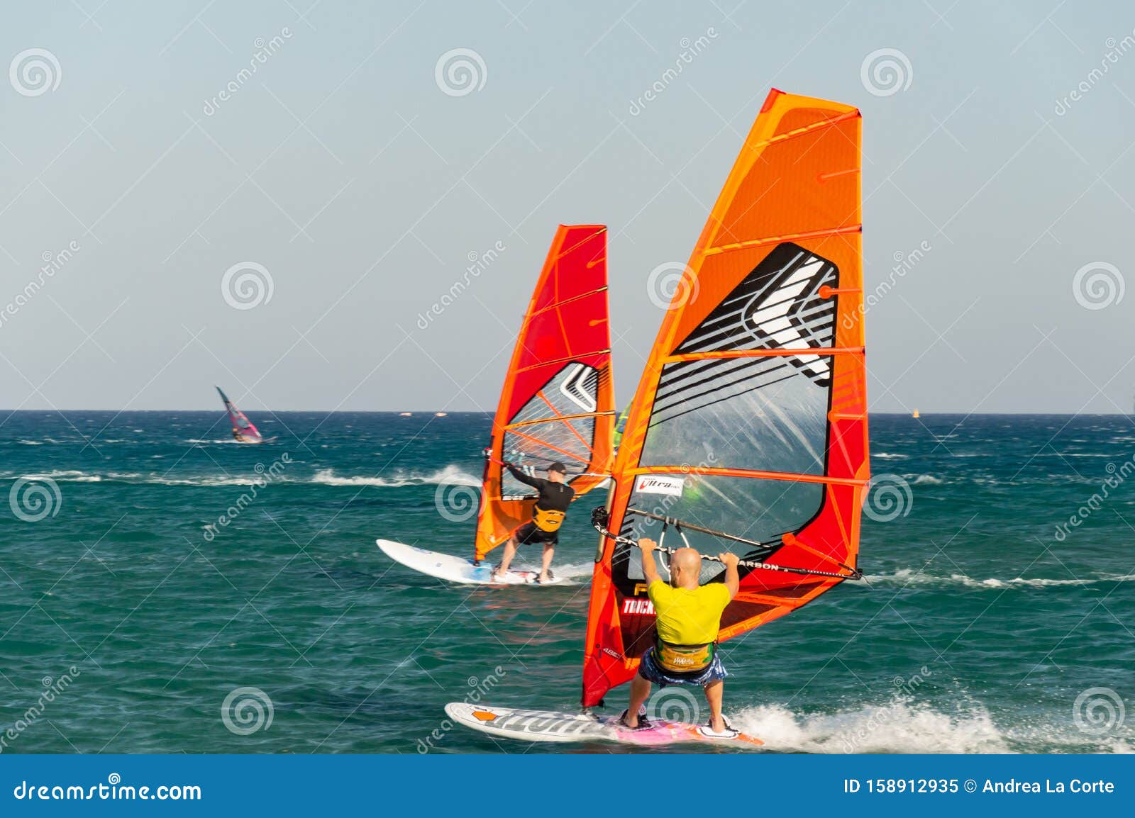 Windsufers in Prasonisi Beache, Rhodes, Greece Editorial Image - Image ...