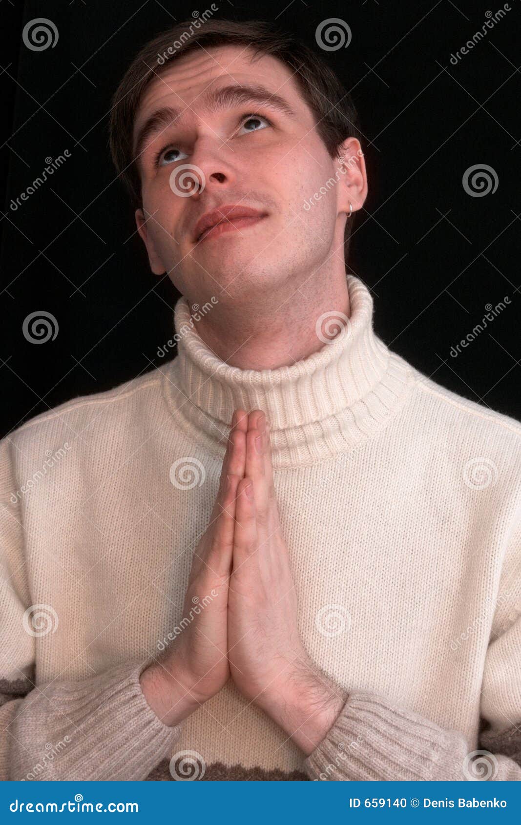 Man praing to god stock photo. Image of caucasian, head - 659140