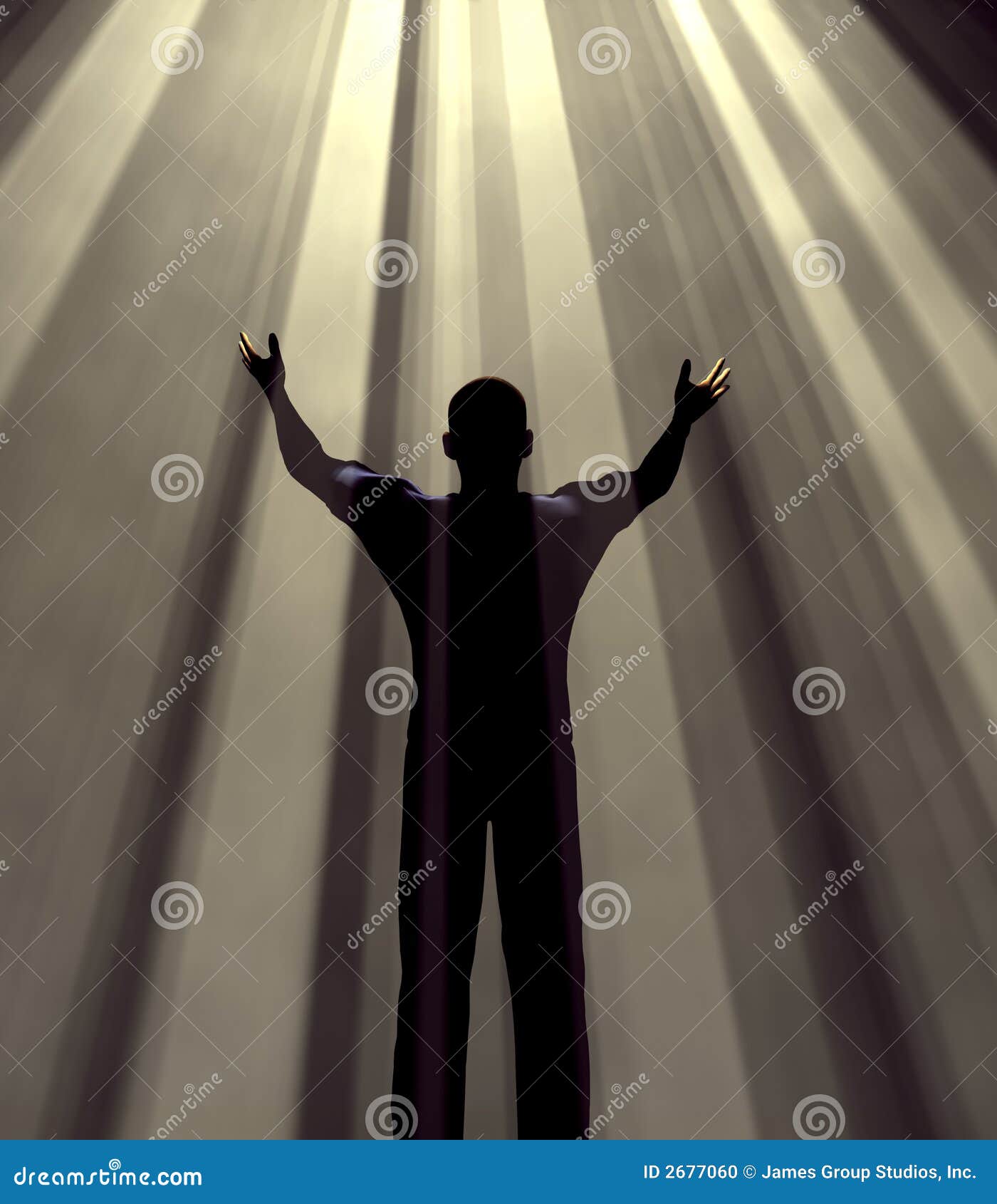 Man in praise stock illustration. Illustration of celebration - 2677060