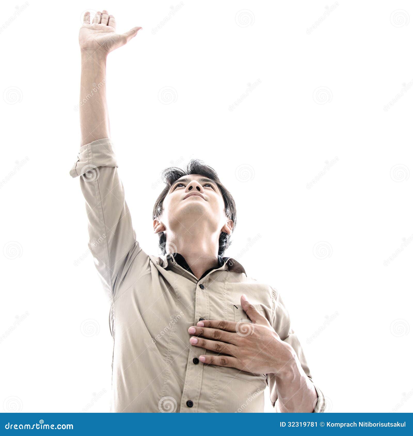 Man praise. stock image. Image of clamness, religion - 32319781