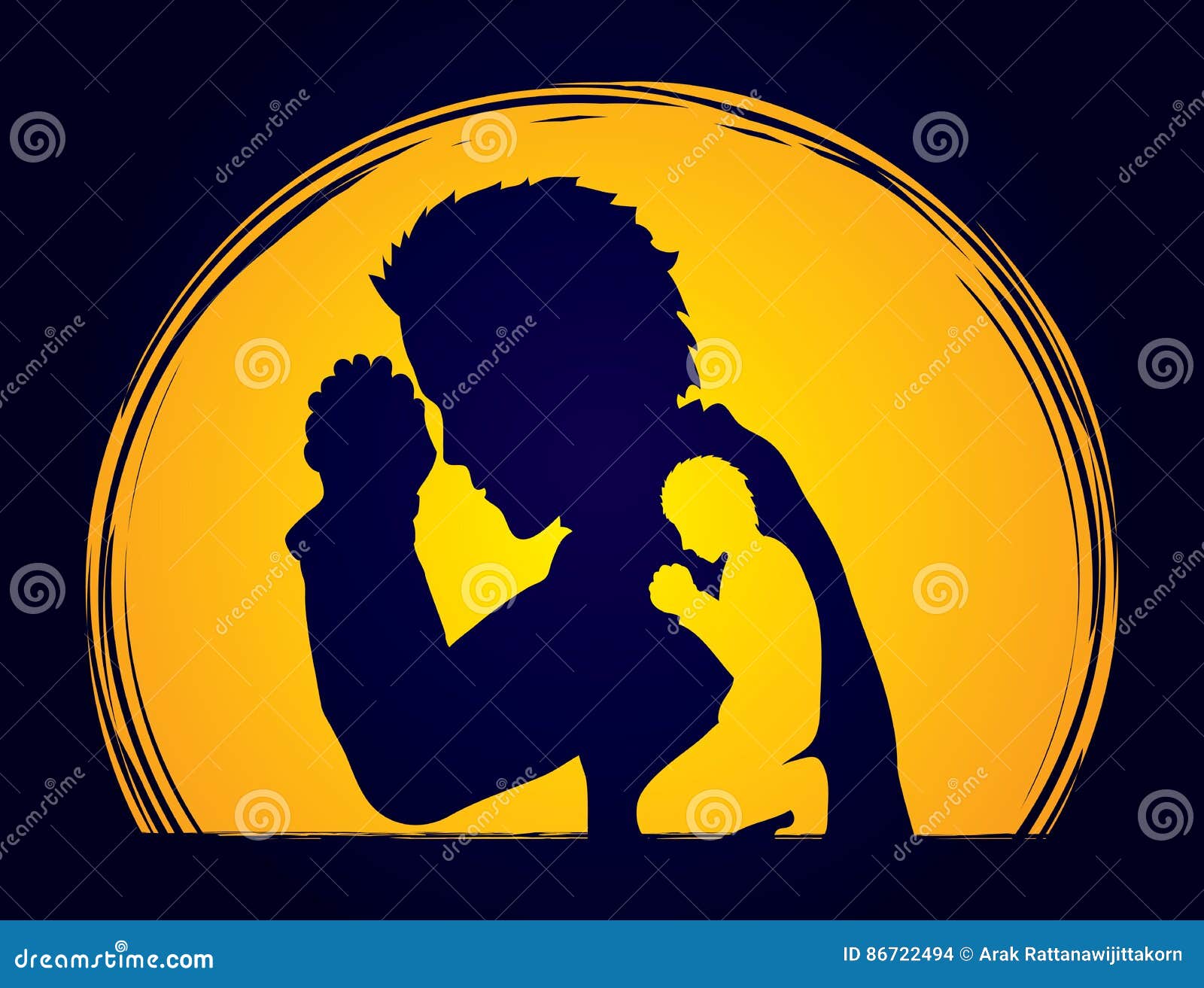 Man prayer shadow graphic stock vector. Illustration of design - 86722494