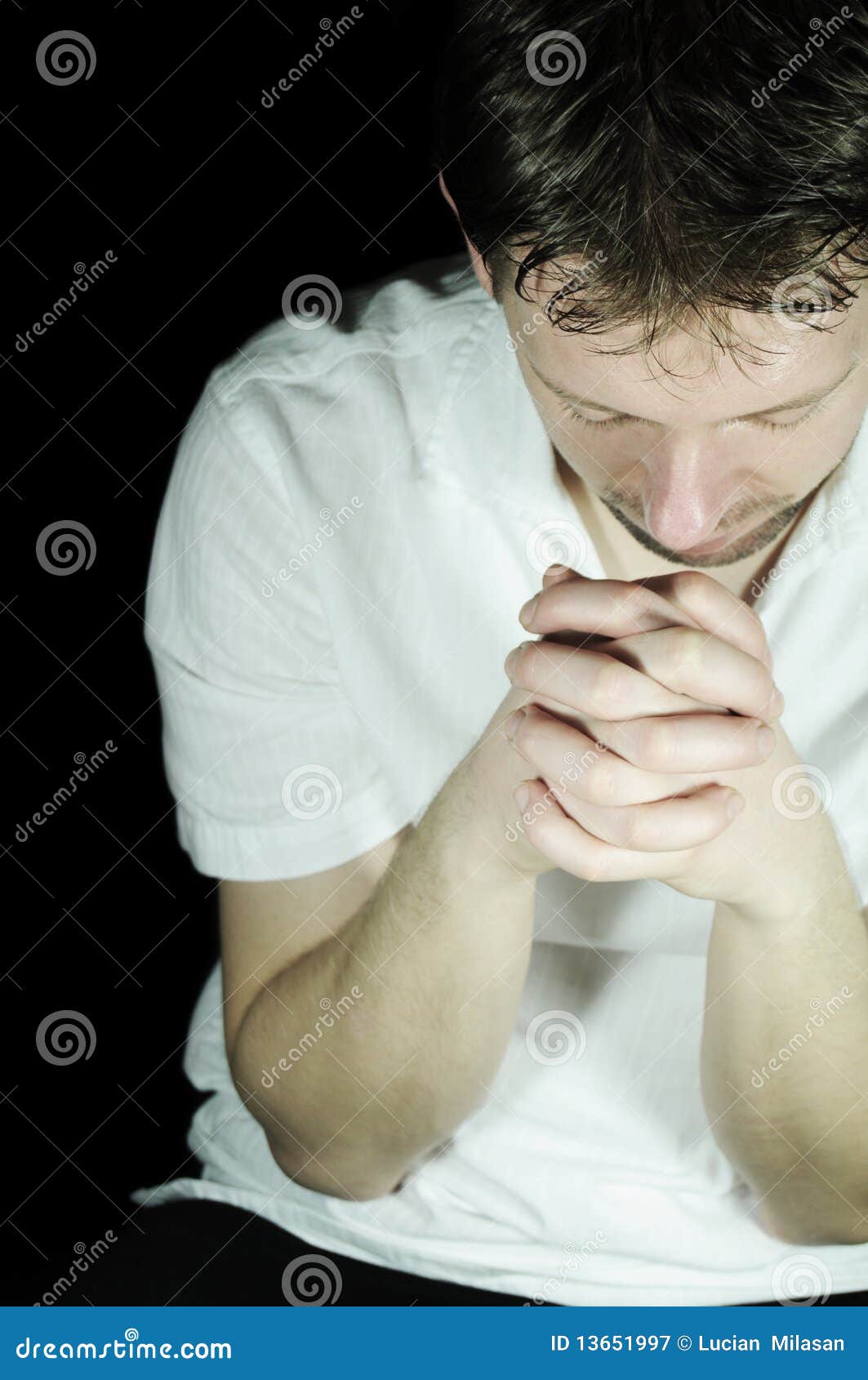 Man praying stock image. Image of orthodox, bible, banner - 13651997