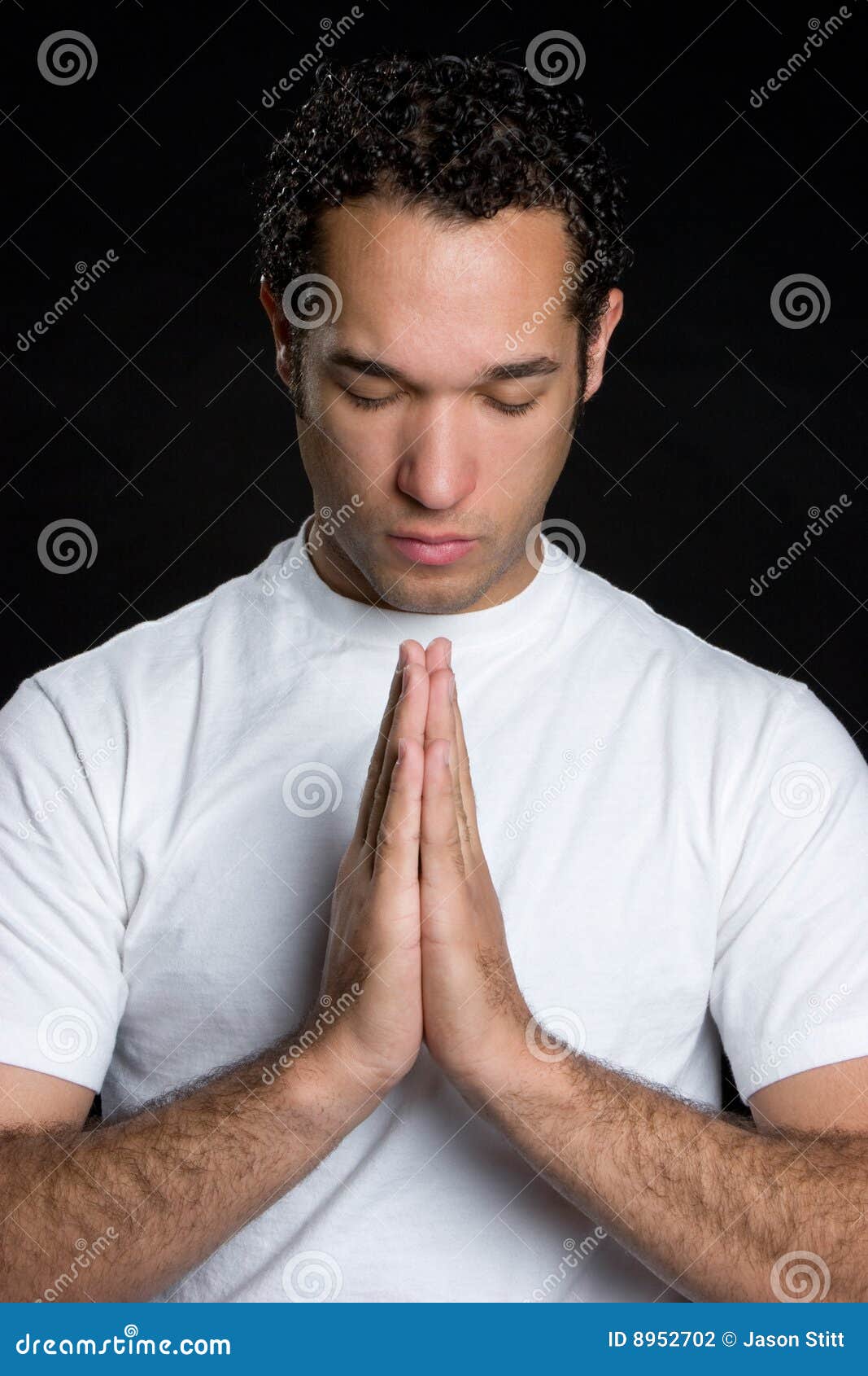 Man Praying stock photo. Image of young, prayer, teen - 8952702