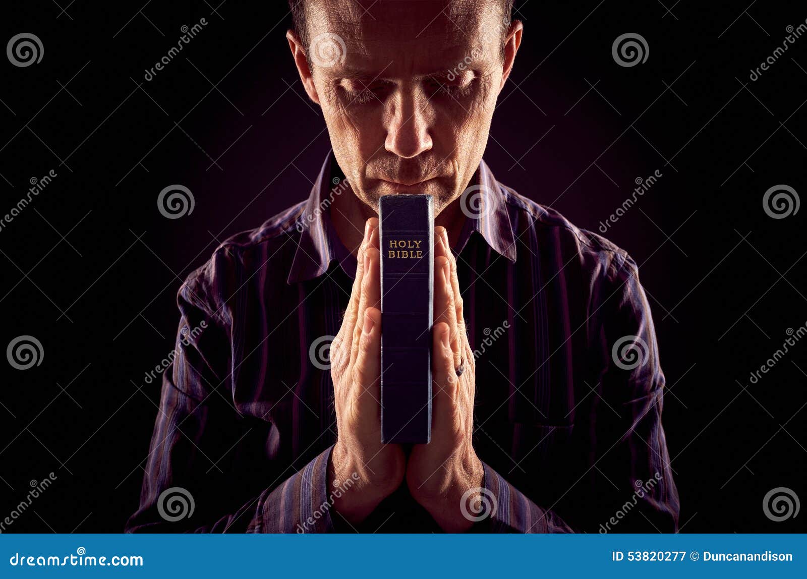 A man praying. stock image. Image of calm, faithful, devout - 53820277