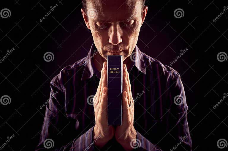 A man praying. stock image. Image of calm, faithful, devout - 53820277