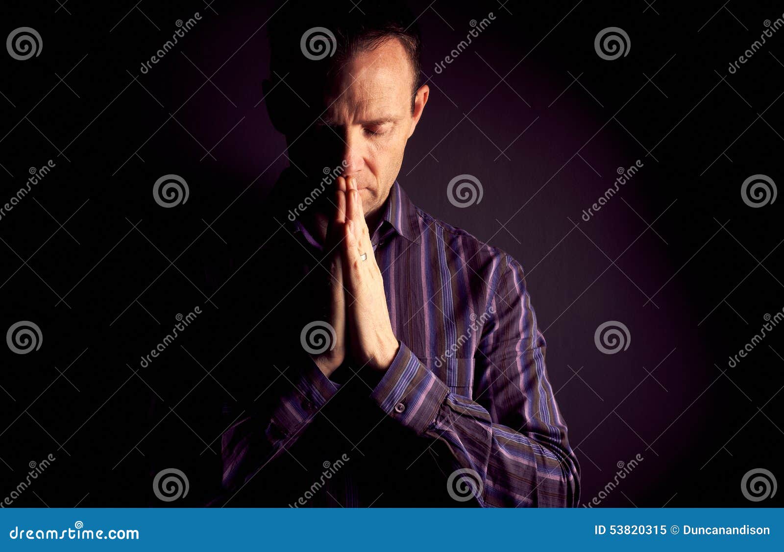 A man praying. stock image. Image of christianity, human - 53820315