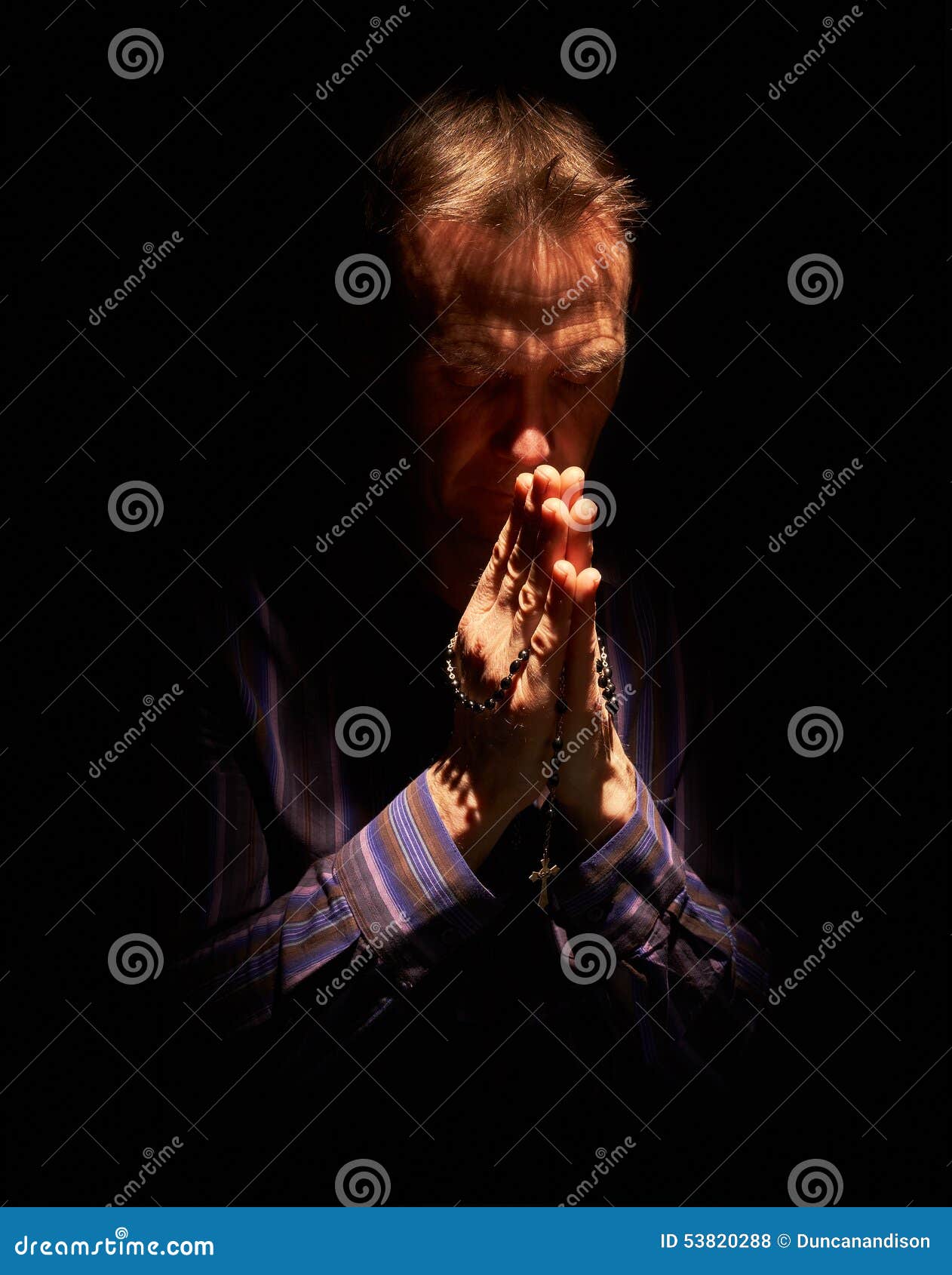 A man praying. stock photo. Image of contemplation, believe - 53820288