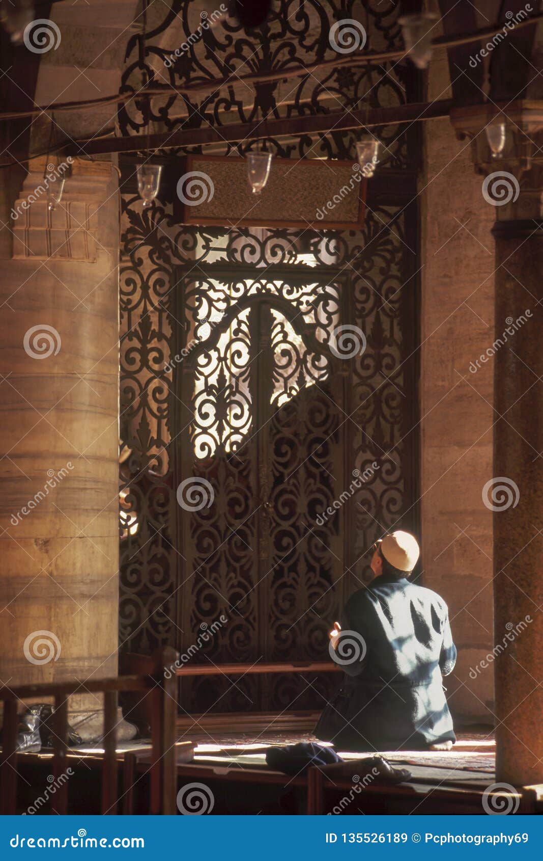 Man Praying Inside a Mosque Editorial Stock Image - Image of belief ...