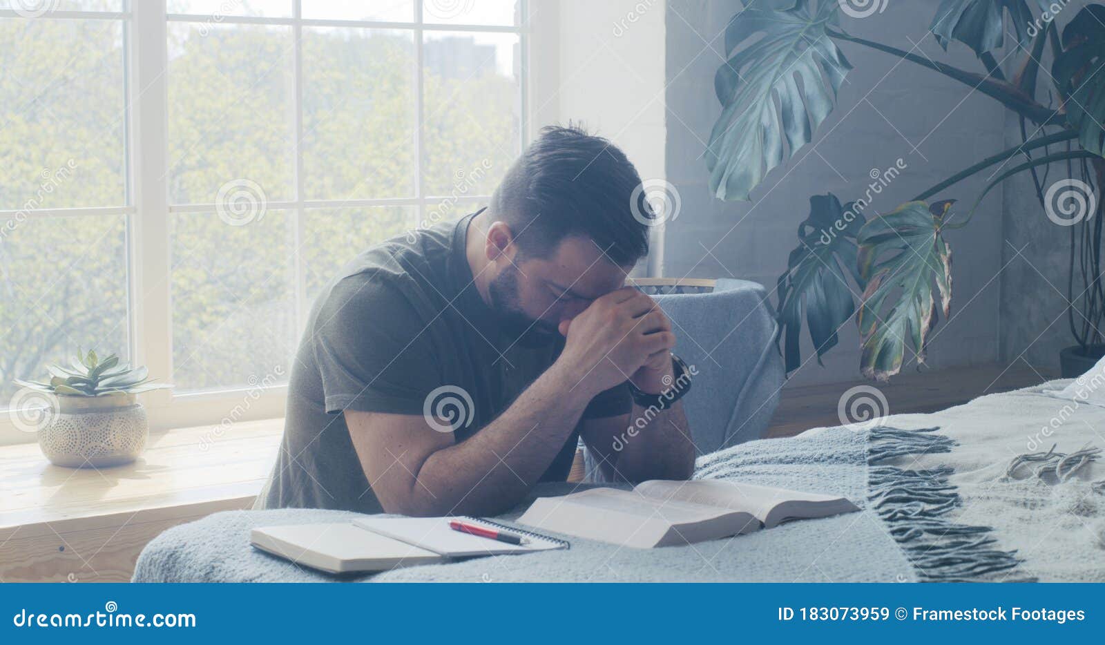 Man praying and murmuring stock image. Image of worship - 183073959