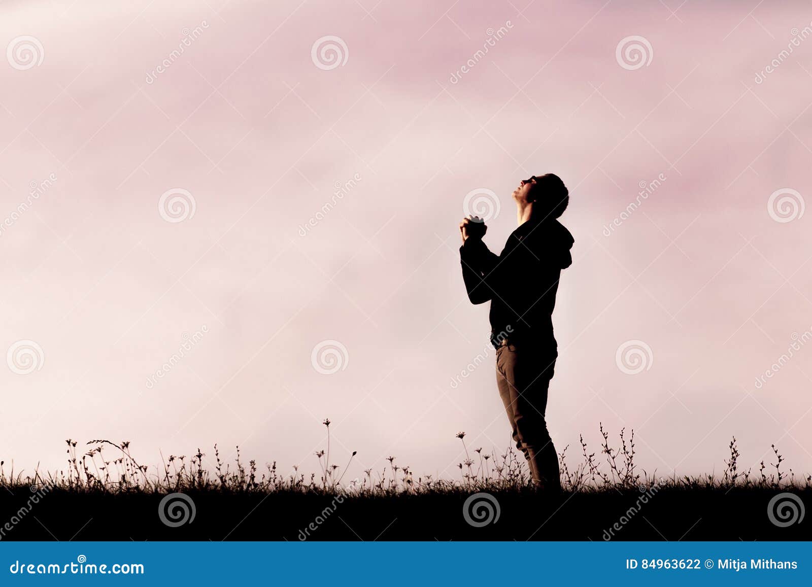 Man praying outside stock photo. Image of christianity - 84963622