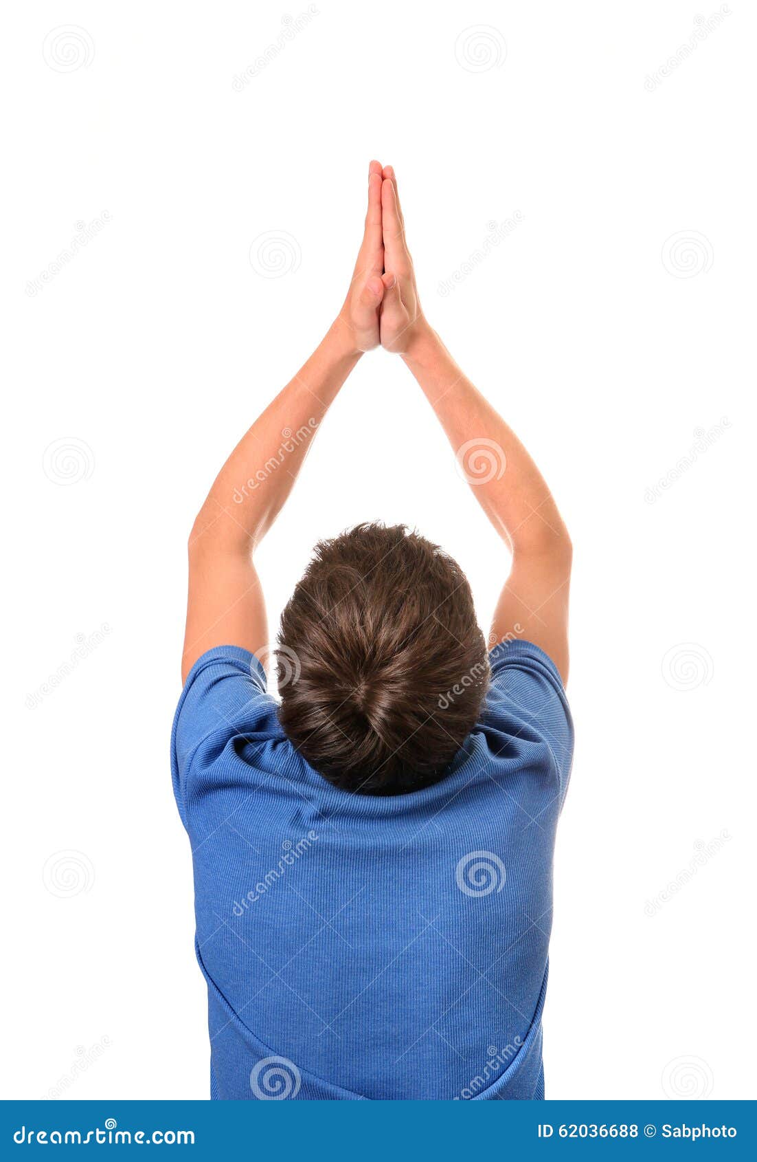 Man Praying Rear View stock photo. Image of religion - 62036688