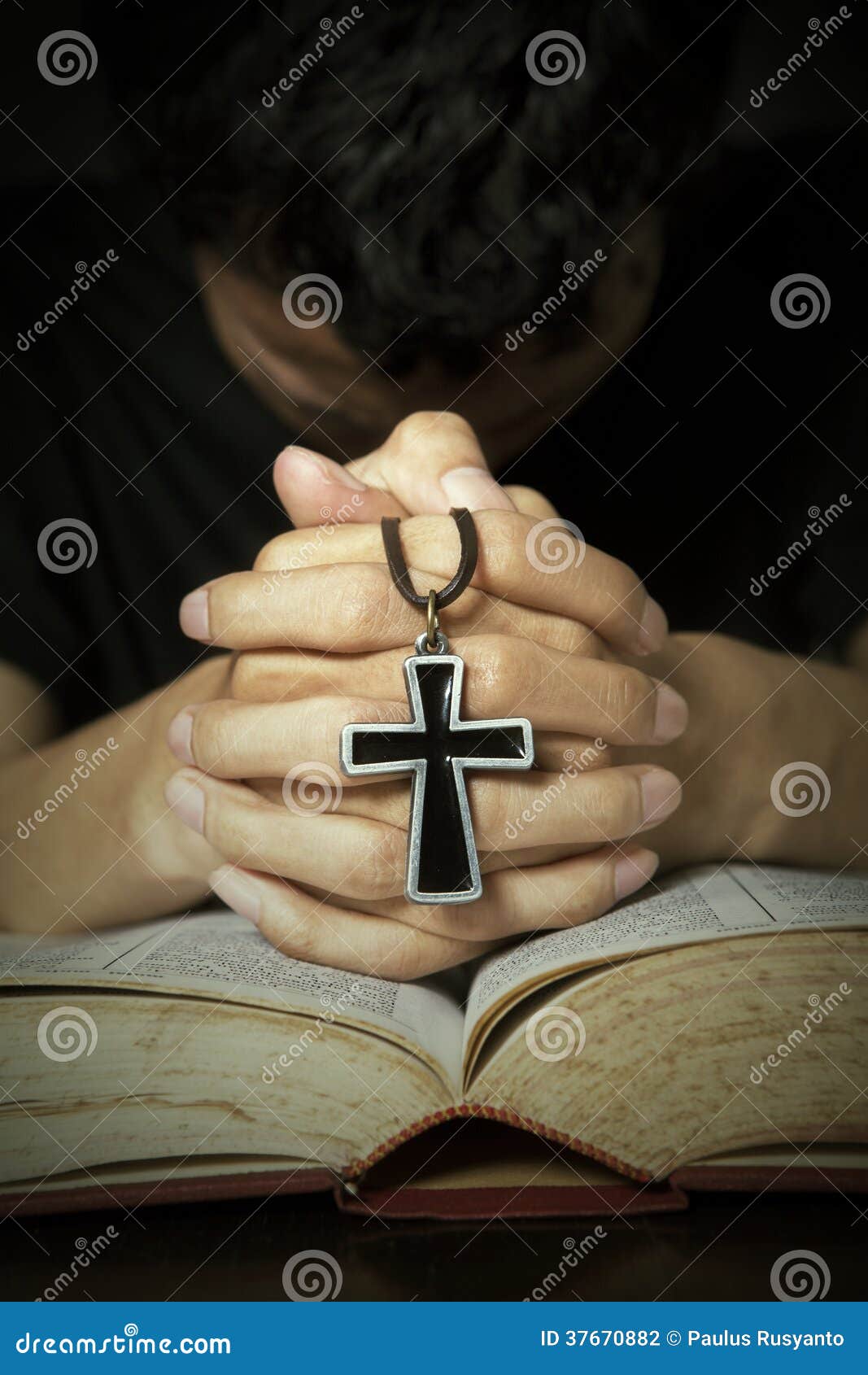 Man praying to God stock photo. Image of clasped, believe - 37670882