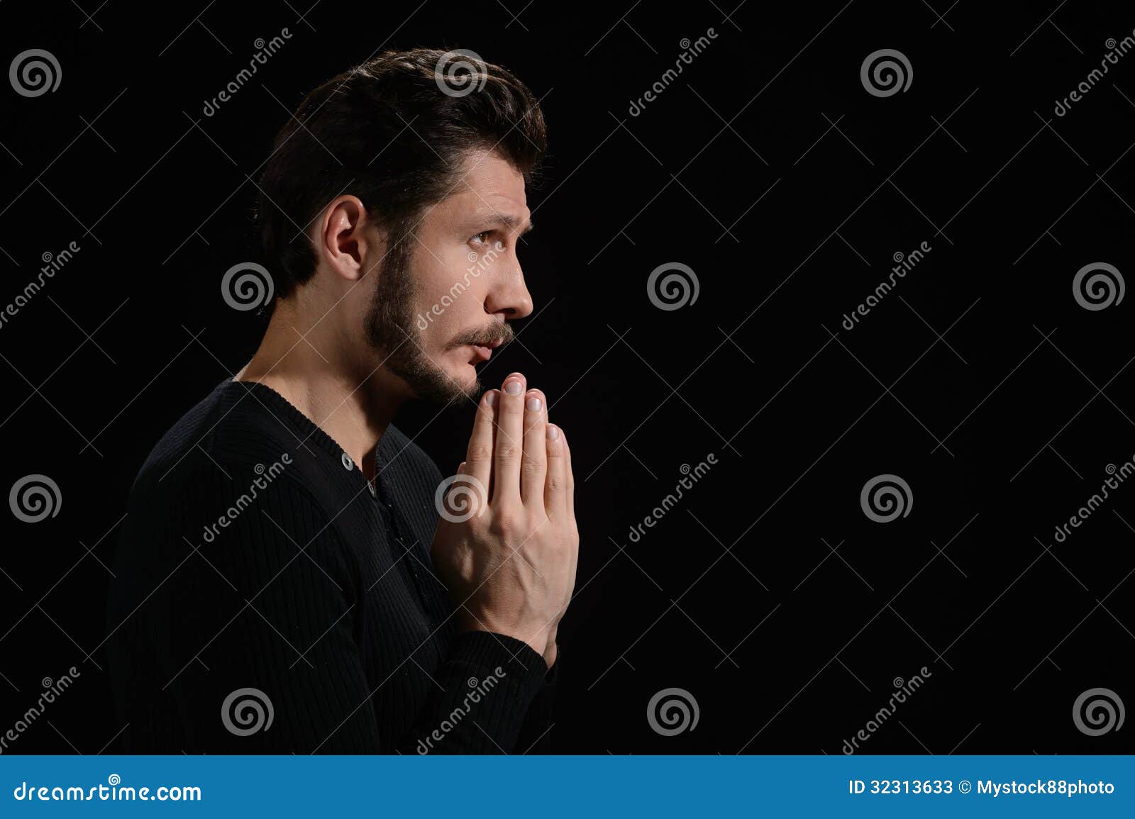 384 Side View Man Praying Stock Photos - Free & Royalty-Free Stock ...