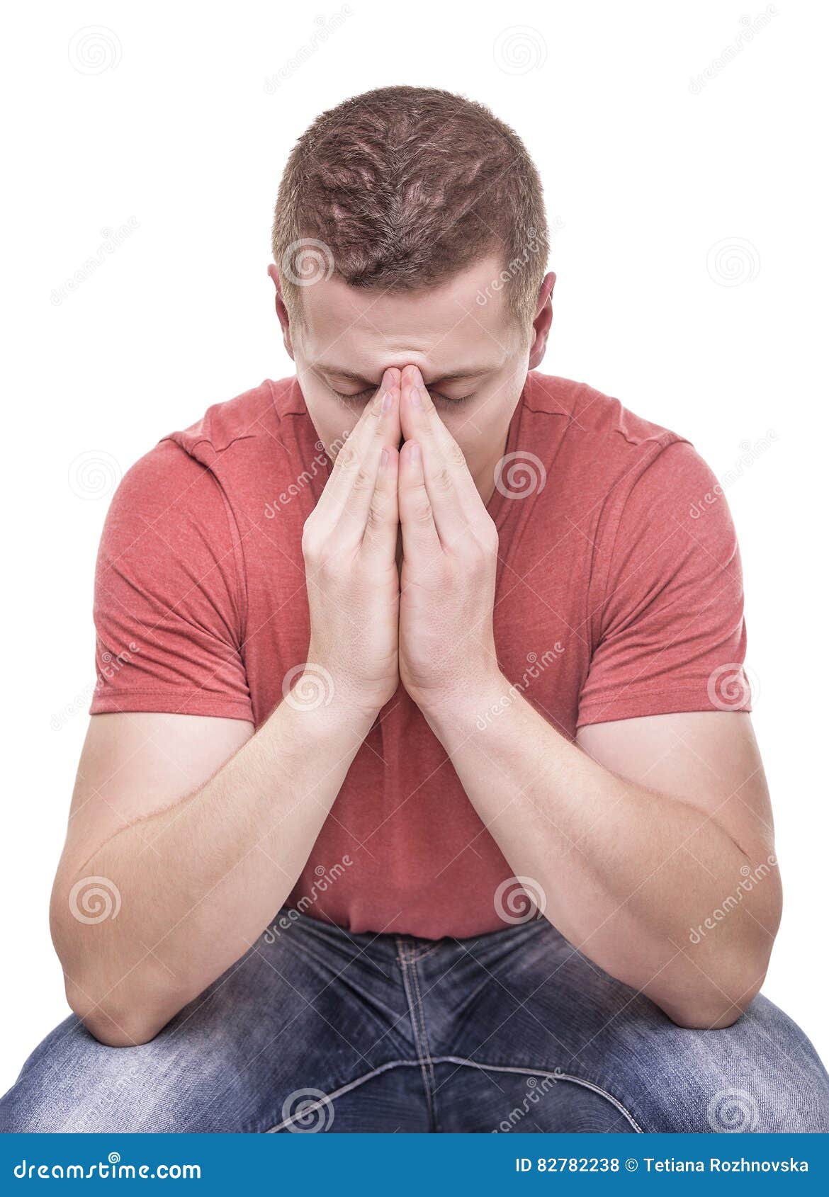 The man praying. stock photo. Image of background, handsome - 82782238