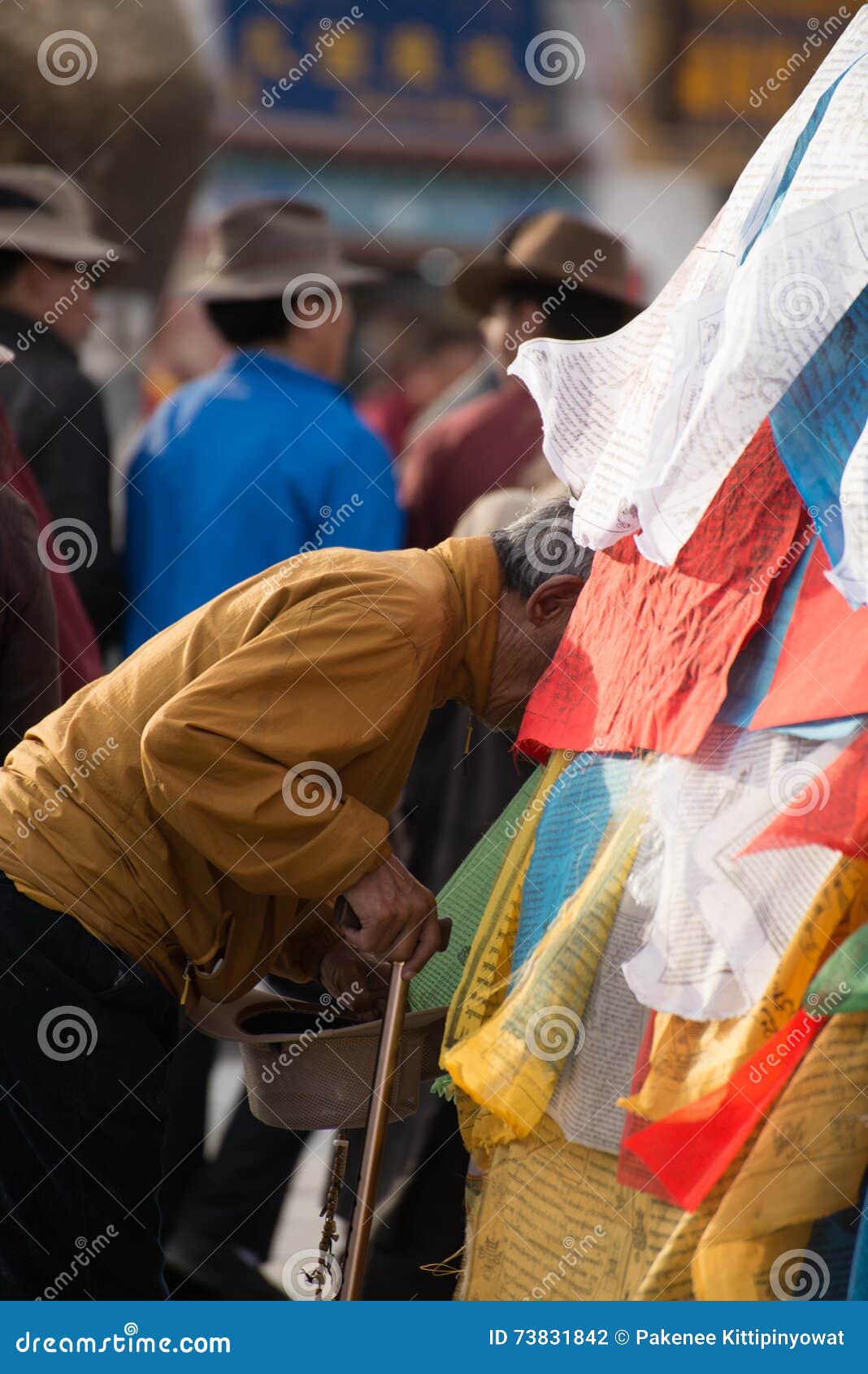 A Man Prays for Blessing and Good Merits. Editorial Photography - Image ...