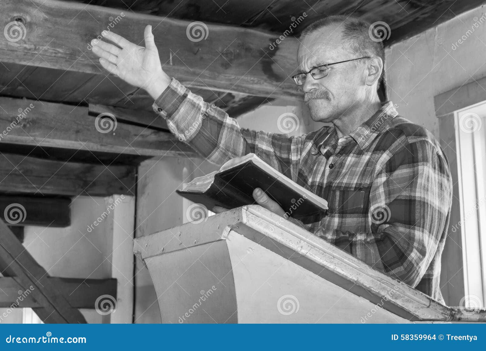 Man preaching stock photo. Image of church, male, black - 58359964