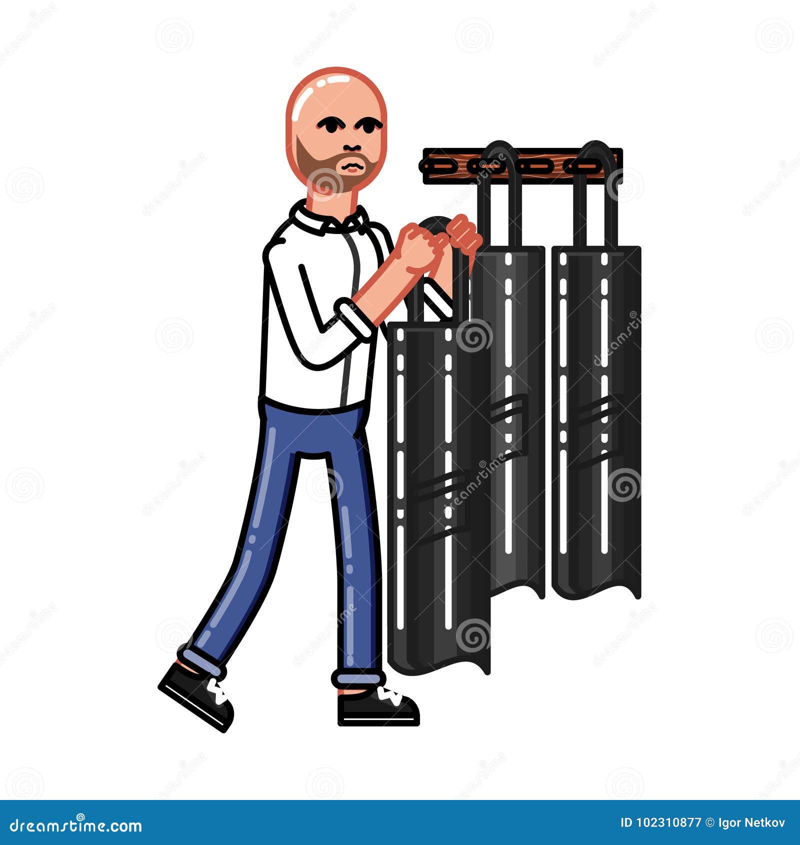 Prepare To Work And Succeed On Your Own Merits Hand Drawn Vector ...