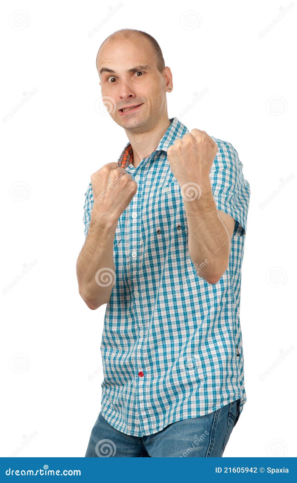 Man Prepared To Fight Clench His Teeth Stock Photo - Image of ...