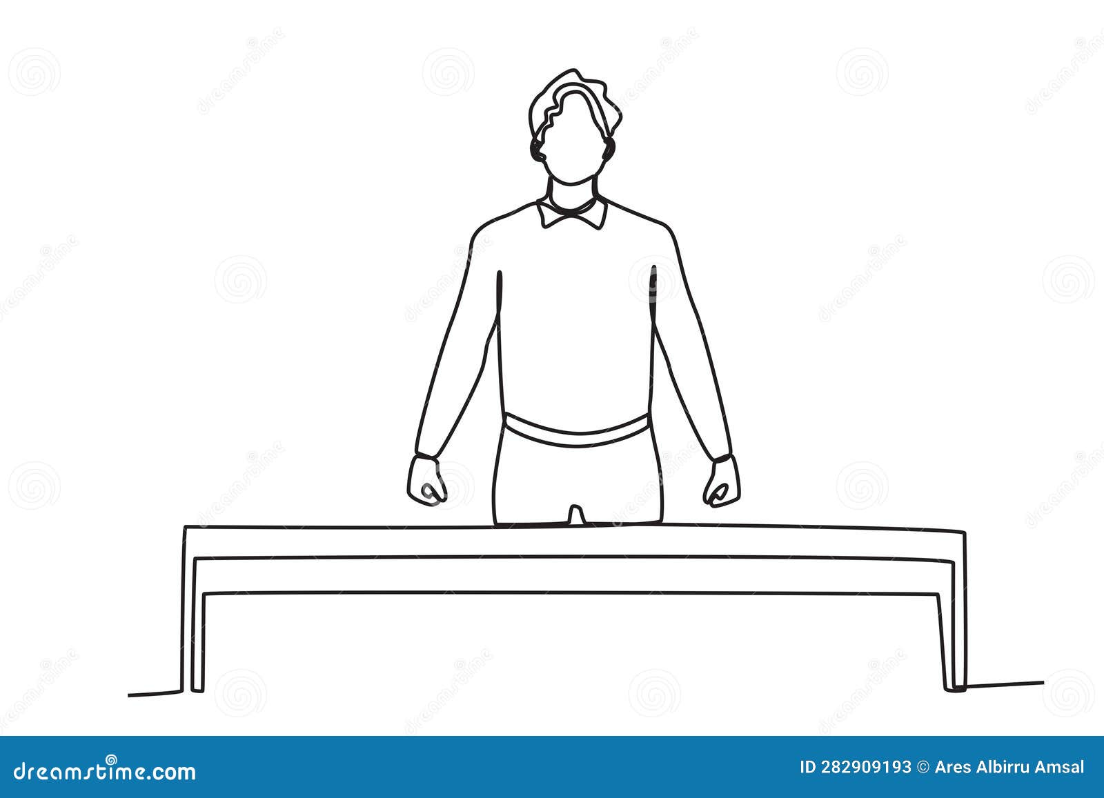 A Man Prepares To Cross an Obstacle Stock Vector - Illustration of ...