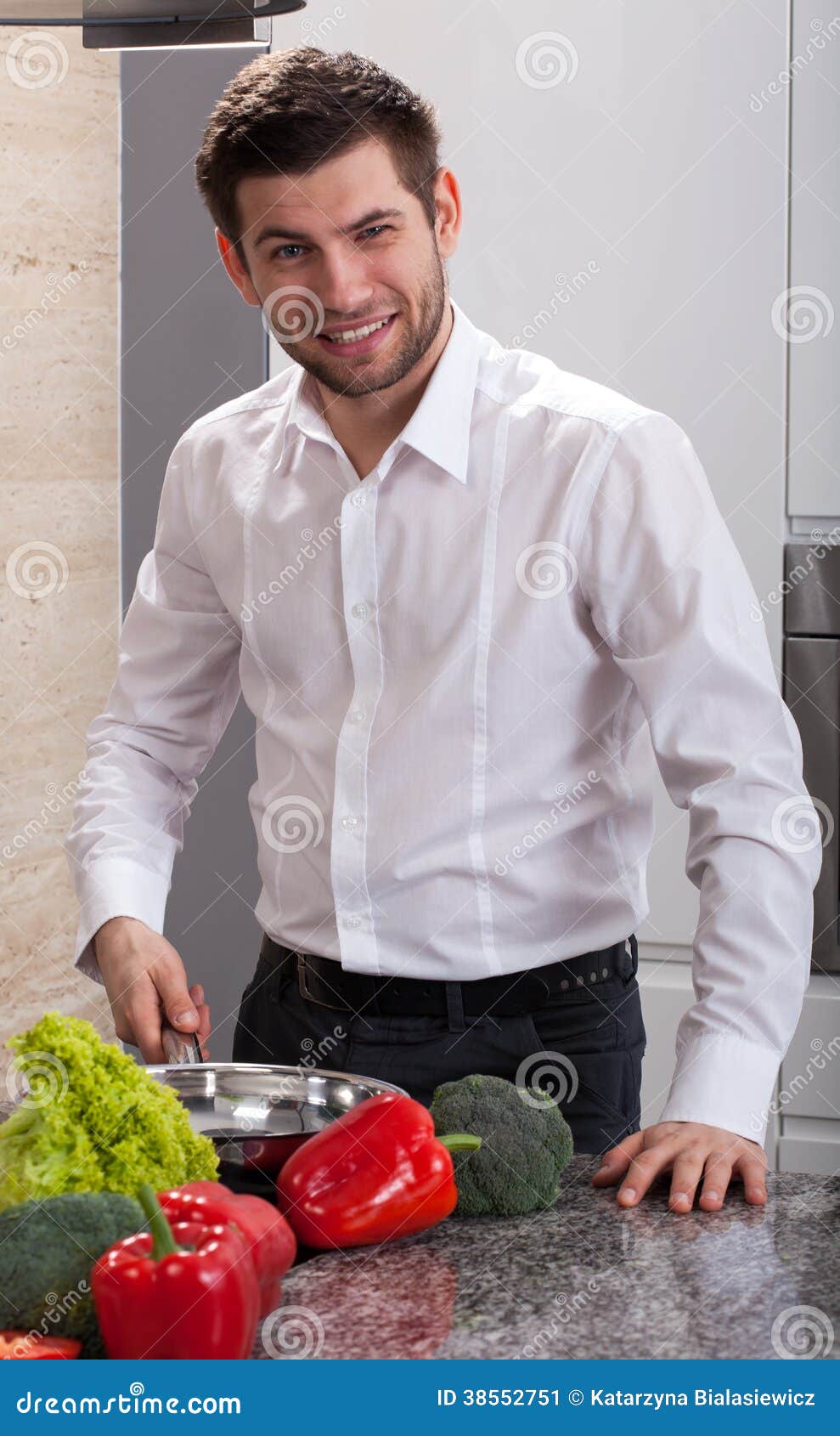 Man preparing food stock image. Image of lunch, romantic - 38552751