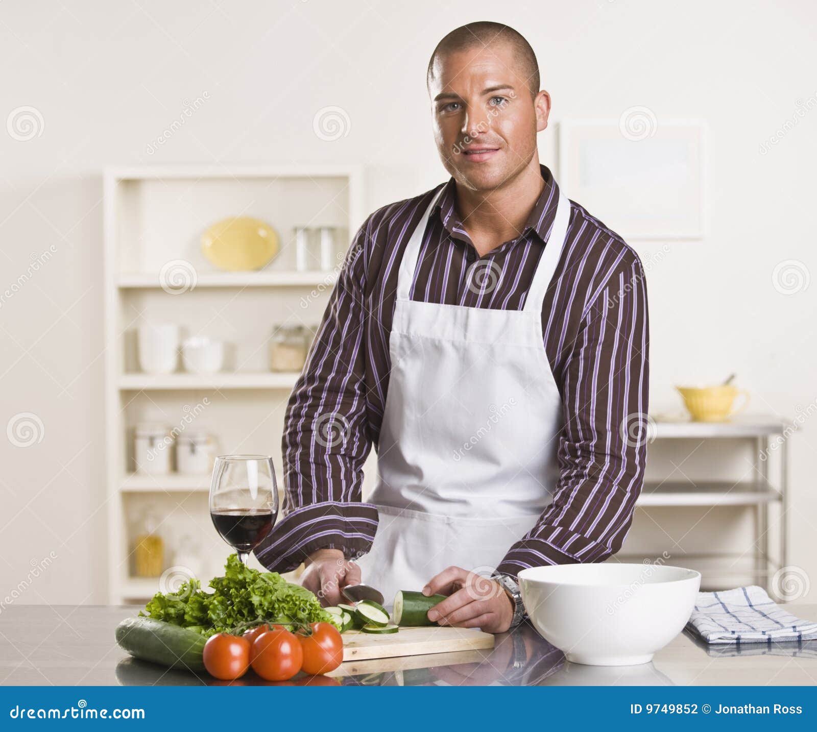 Man Preparing Meal stock photo. Image of cooking, midlife - 9749852