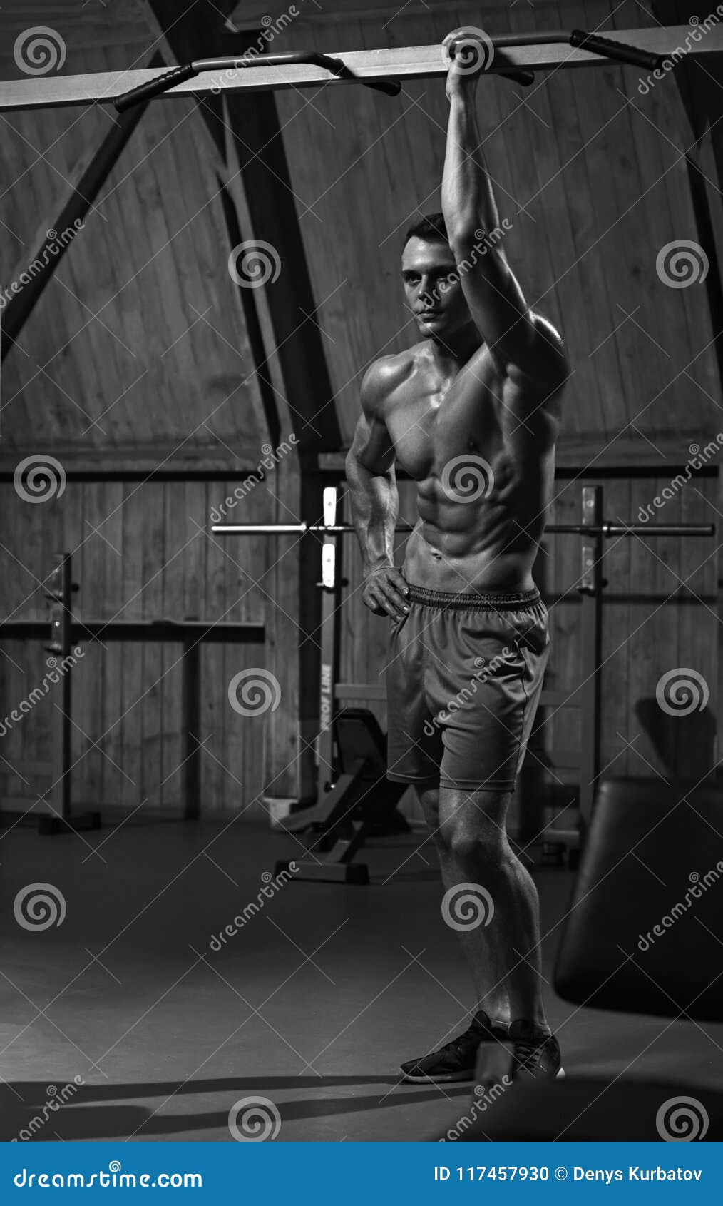 Man Preparing for Pulling-up Stock Photo - Image of muscle, masculine ...