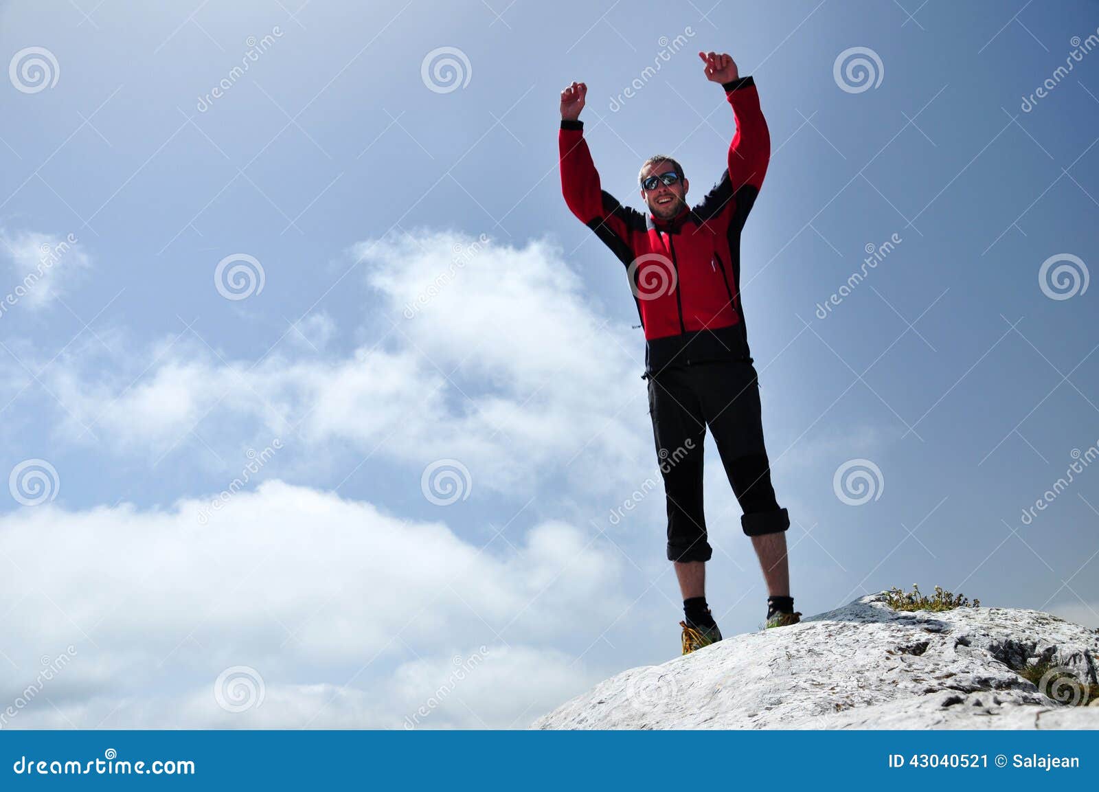 Man Preparing To Jump from a Cliff Stock Image - Image of jumping, high ...