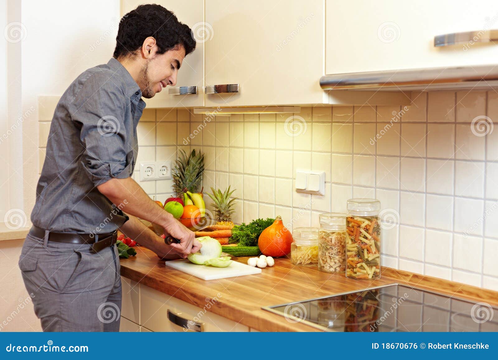 Man preparing vegetables stock photo. Image of lunch - 18670676