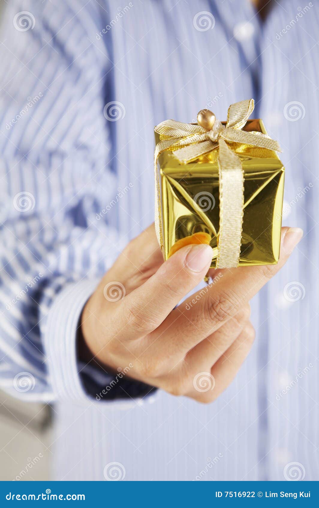 Man with present stock photo. Image of birthday, ribbon - 7516922