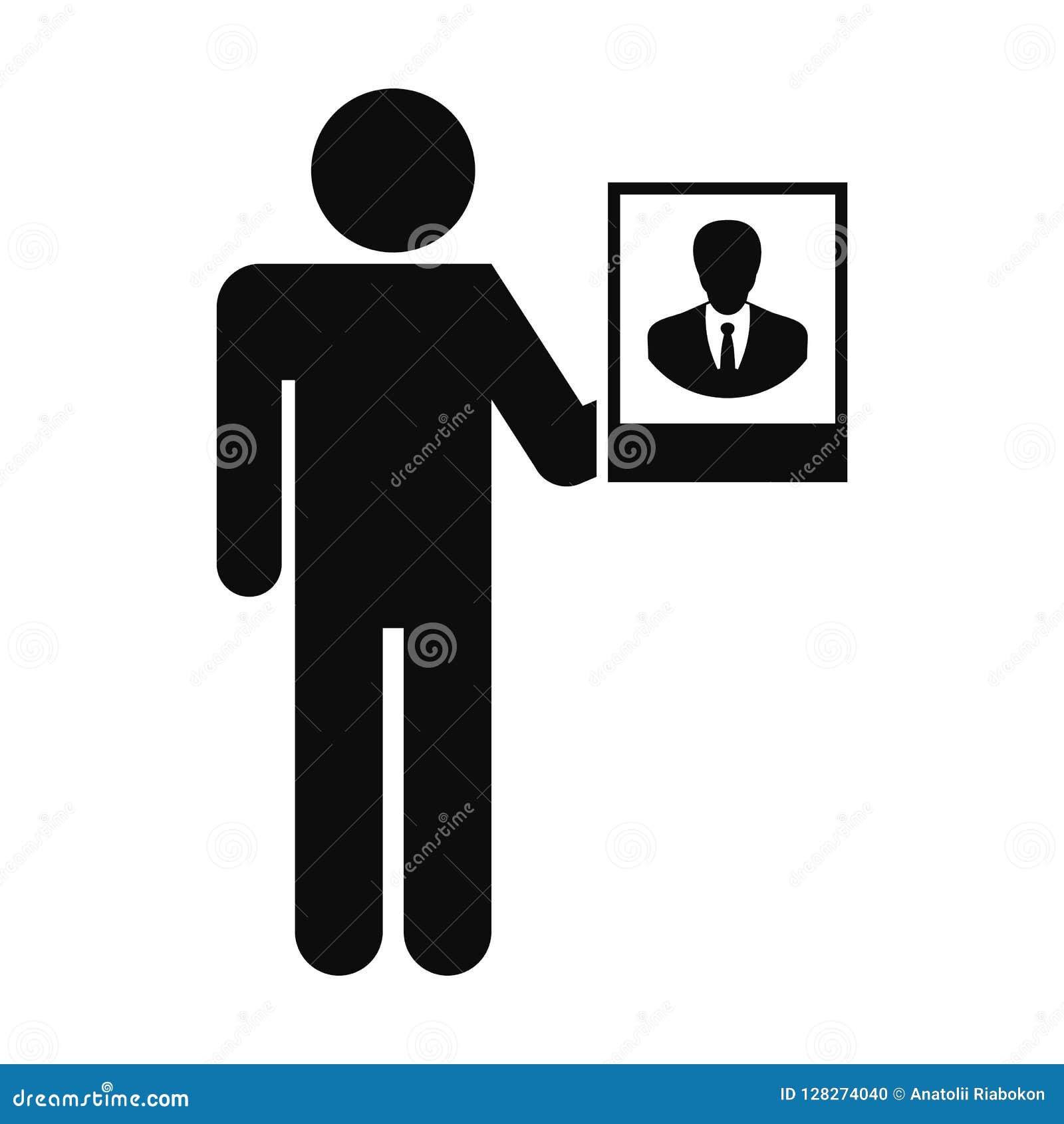 Man Present Candidate Icon, Simple Style Stock Vector - Illustration of ...