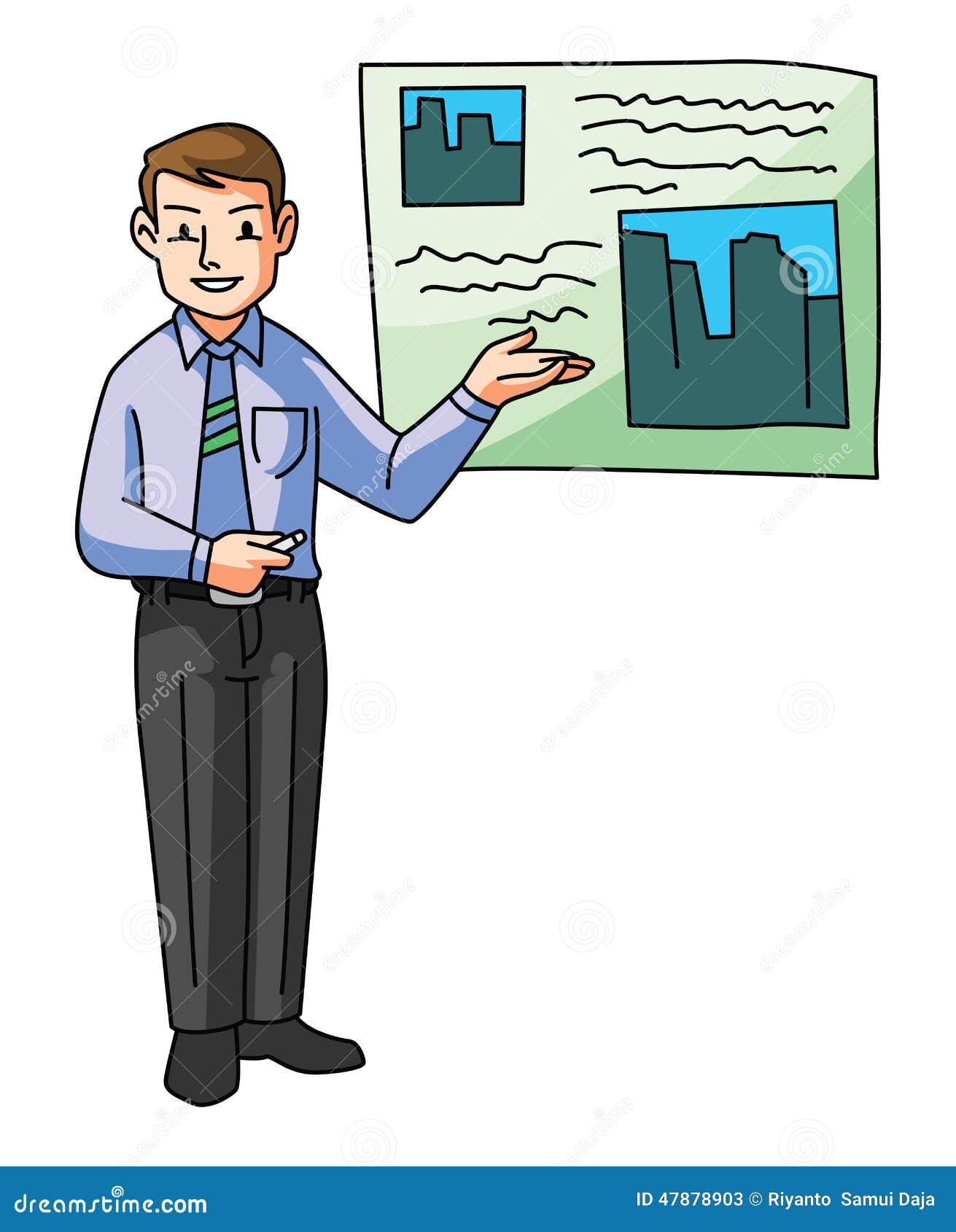 Man Presentation stock vector. Illustration of office - 47878903